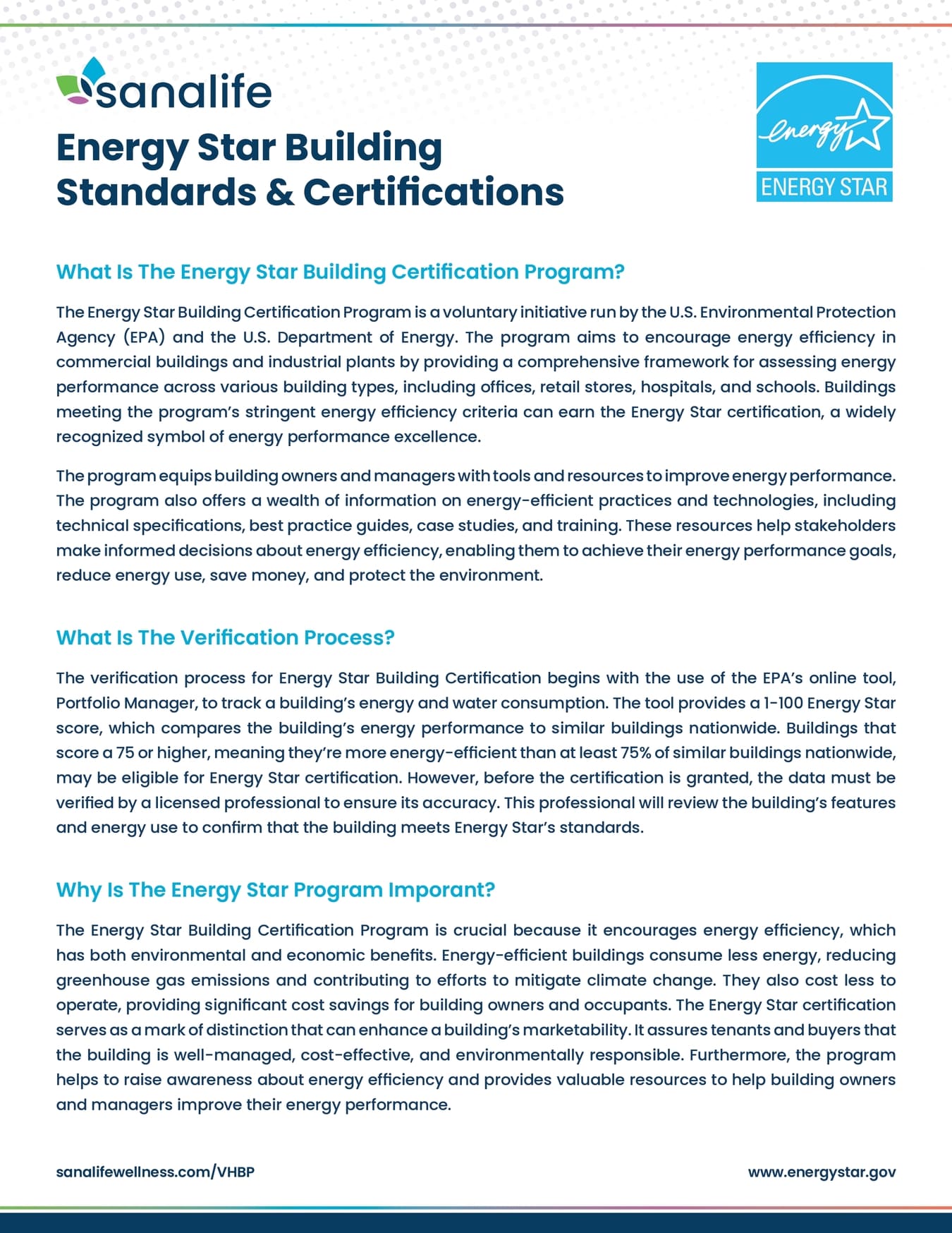Energy Star Building Standards & Certifications Overview | Sanalife Resources